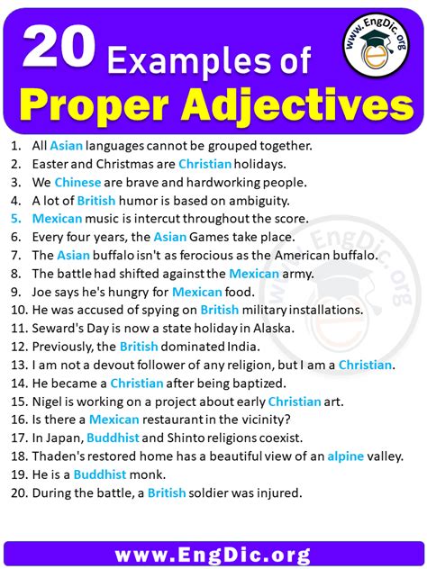 What Is A Proper Adjective With Examples Design Talk