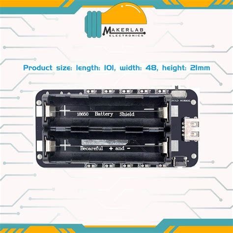 Dual 18650 Lithium Battery Shield V8 Mobile Power Expansion Board Modu