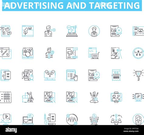 Advertising And Targeting Linear Icons Set Segmentation Demographics
