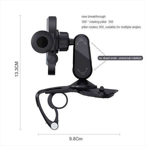 Car Multi Function Center Console Mobile Phone Holder With Number Plate