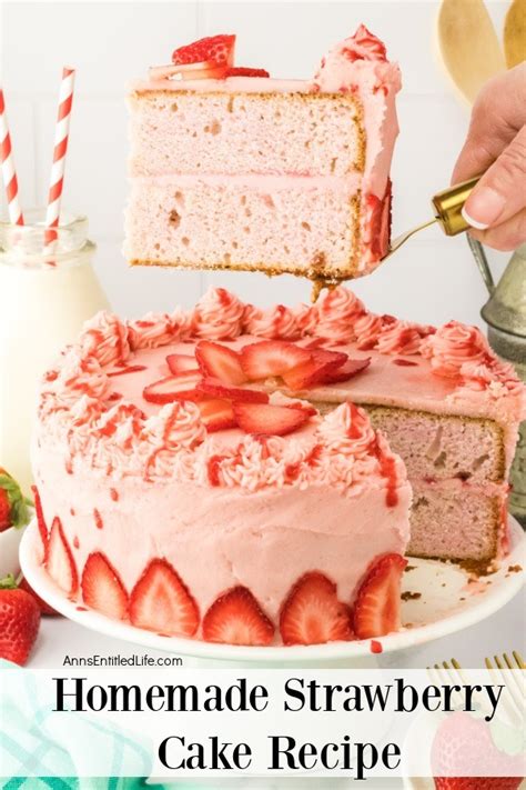 Homemade Strawberry Cake Recipe