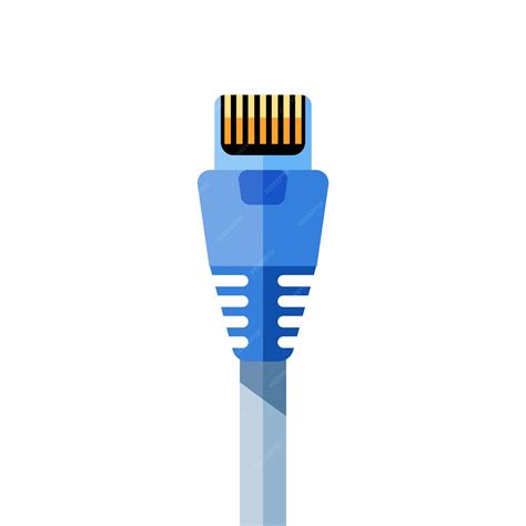Conector Ethernet Vector Com Cabo Vetor Premium