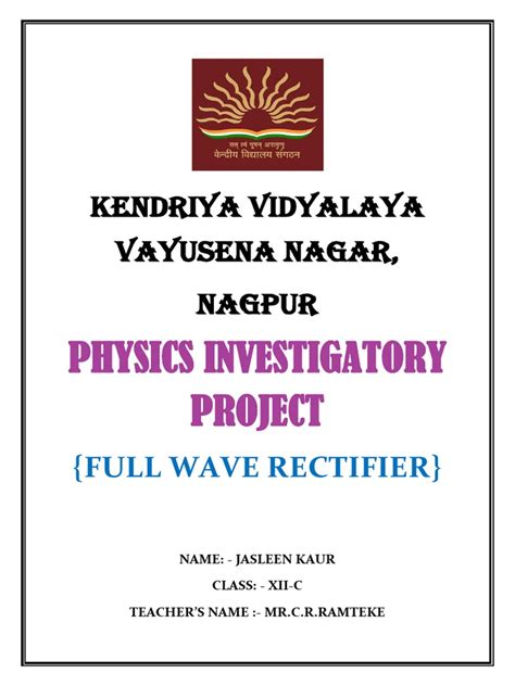 Understanding Full Wave Rectification An Investigation Of Converting Alternating Current To