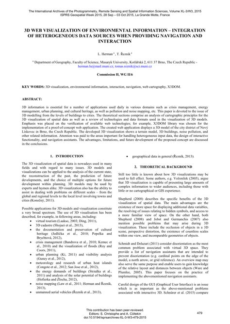 Pdf 3d Web Visualization Of Environmental Information Integration Of Heterogeneous Data