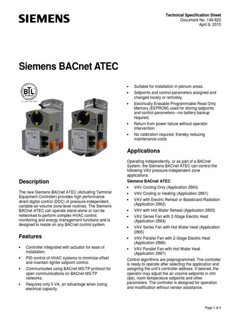Bacnet Atec 550 440 Datasheet 149 825 Pdf Electricity Computer Science