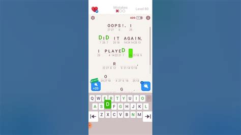 Cryptogram Level 80 Letters And Numbers Youtube