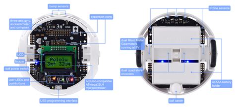 Pololu 3pi 32u4 Robot Standard Edition 301 Mp Motors Assembled
