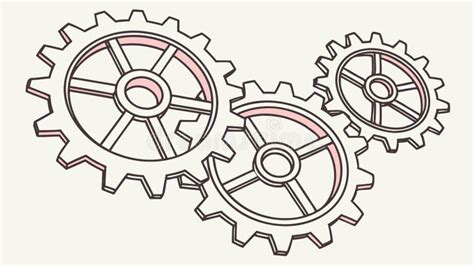 Interconnected Gears And Cogs Vector Illustration Vector Design