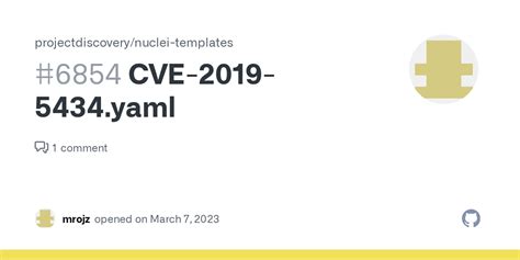 Cve 2019 5434yaml · Issue 6854 · Projectdiscoverynuclei Templates · Github