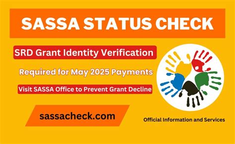 Srd Grant Identity Verification Required For May 2025 Payments
