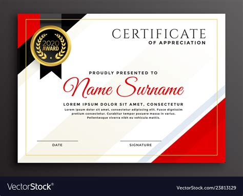 Elegant Diploma Certificate Template Design Vector Image