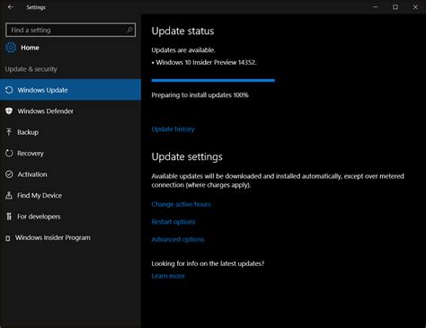 Windows 10 Build 14352 Released For Fast Ring Insiders