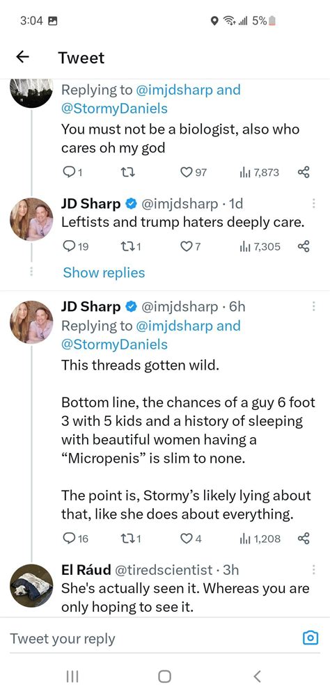 Dude Defending Trumps Peepee On Twitter Rarethecisok