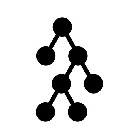 Vector Illustration Of Raster Binary Tree Symbol Editable Icon