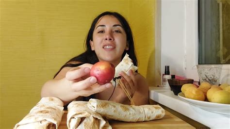 მუკბანგი ღამის ჭამა 2 შაურმა 🌯🌯nini Kvirike Mukbang 💖 Youtube