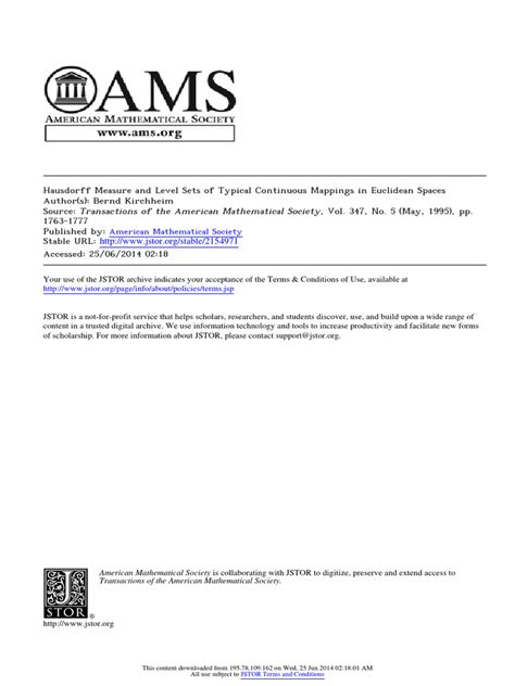 American Mathematical Society Pdf Continuous Function Function