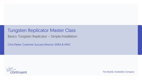 Training Slides 152 Simple Tungsten Replicator Install Pdf