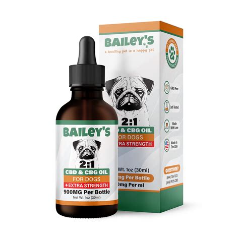 Baileys Extra Strength 21 Cbd And Cbg Oil For Dogs Super Chill