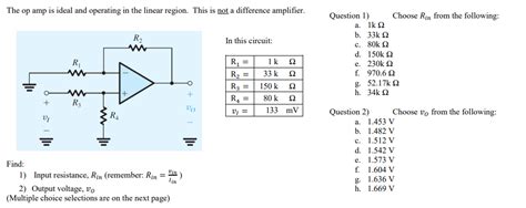 Solved The Op Is Ideal And Operating In The Linear Chegg Com