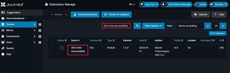Joomla Ada Compliance Accessibility Widget Installation
