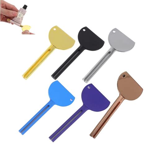 Trianu 6pcs Toothpaste Tube Squeezer Tube Wringer Metal Tube Key