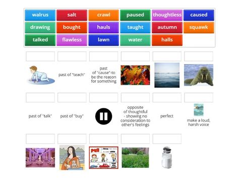 Variant Vowels O Match Up