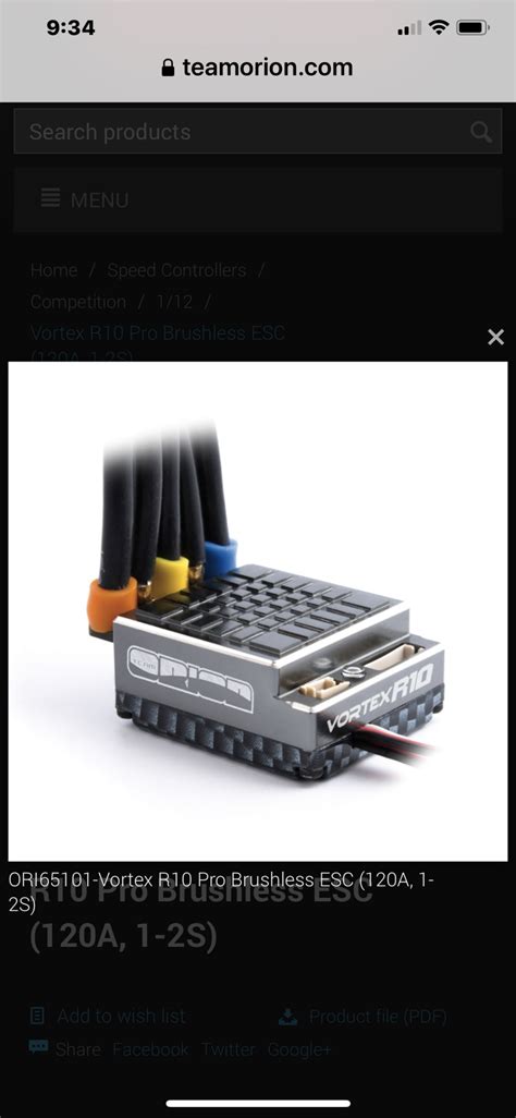 Team Orion Vortex R10 ESC And Program Box R C Tech Forums