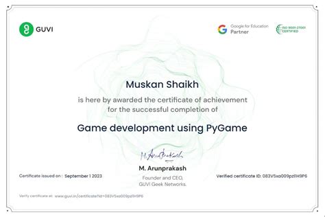 Muskan Shaikh On Linkedin Gamedevelopment Pygame Guvi