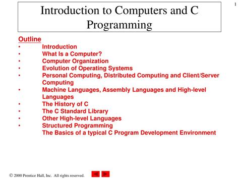 Ppt Introduction To Computers And C Programming Powerpoint Presentation Id5896