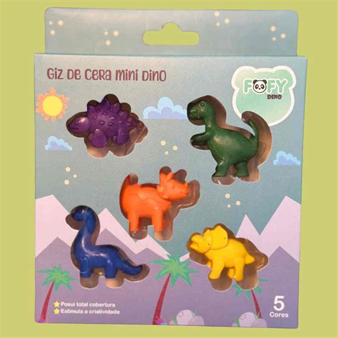 Giz De Cera Mini Dino Fofy