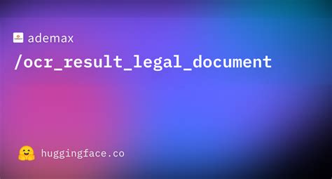 Ademaxocrresultlegaldocument · Datasets At Hugging Face