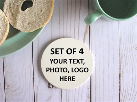 Make Your Own Drink Coaster Set Of 4personalized Circle Stone Coasters