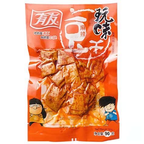 有友豆干麻辣泡椒卤香味90g 包 整箱 50包 保质期240天 零食小吃 阿里巴巴