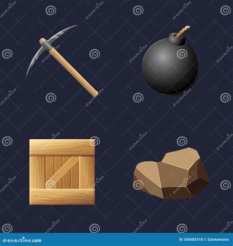 Game Ui Assets Set Gaming User Interface Icons Collection Stock Vector Illustration Of Gaming