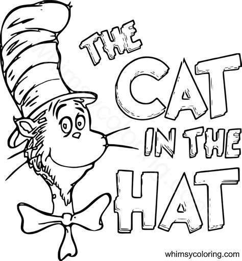 20 Free The Cat In The Hat Coloring Pages Printable Whimsy Coloring