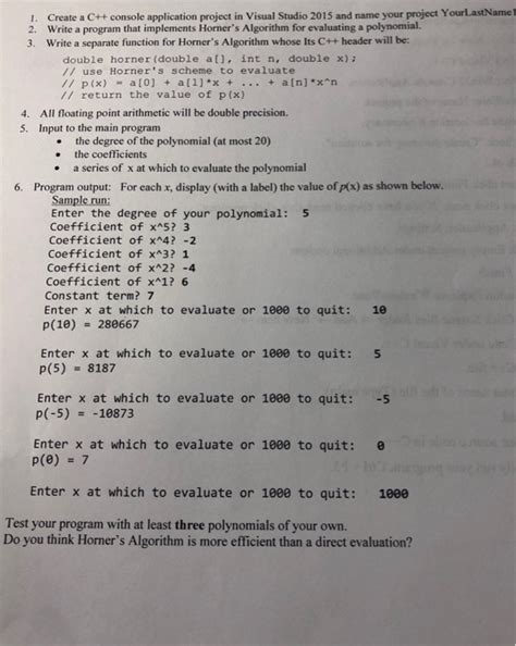 Solved 1 Create A C Console Application Project In Visual