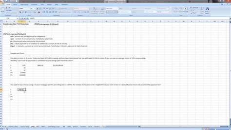 Excel Payment Function Examples Pmt Youtube