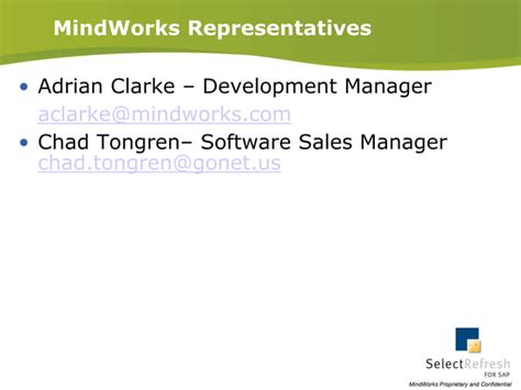 Select Refresh For SAP PPT Show PPSX Computer Software And Applications Computing