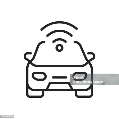 스마트 자동차 얇은 선 아이콘입니다 편집 가능한 획과 투명한 배경의 완벽한 픽셀 0명에 대한 스톡 벡터 아트 및 기타 이미지 0명 Brand Name Smart