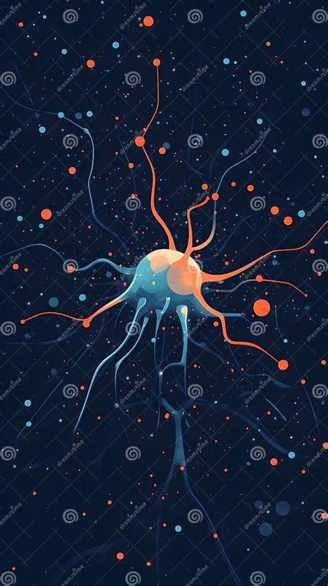 Colorful Neuron Illustration With Abstract Connections On Black