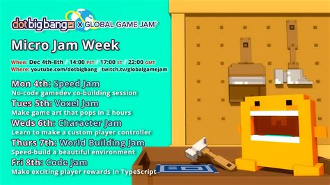 Ggj Speed Jam No Code Gamedev On Dot Big Bang Youtube