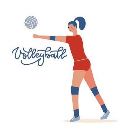 Female Volleyball Player Sportswoman Playing Indoor Volleyball Sporting Championship