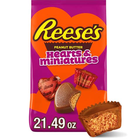 Reeses Assorted Chocolate Peanut Butter Shapes Candy Bag 2149oz For