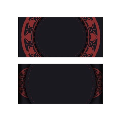 그리스 패턴이 있는 Black 색상의 엽서 디자인 텍스트 및 럭셔리 장식에 대 한 장소를 가진 벡터 초대 카드 프리미엄 벡터