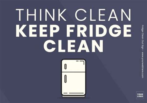 Free Fridge Clean Out Sign Templates