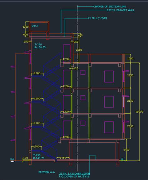 Creating A Layout Section And Elevation With Dimensions Using Autocad