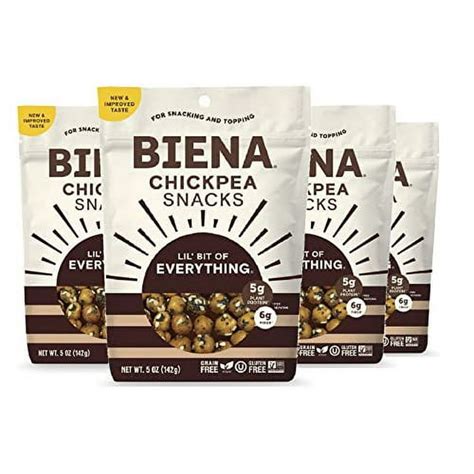Biena Crispy Roasted Chickpea Snacks Lilâ€™ Bit Of Everything High Protein High Fiber Gluten