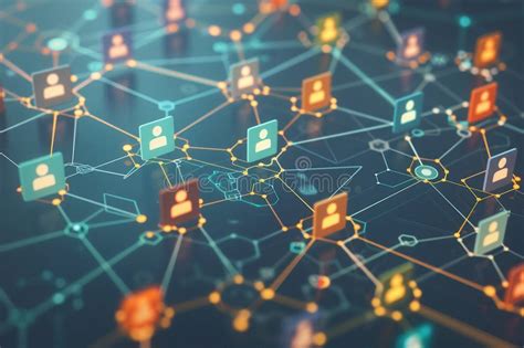 A Network Of Colorful Icons Representing People Connected By Lines Symbolizing The Power Of