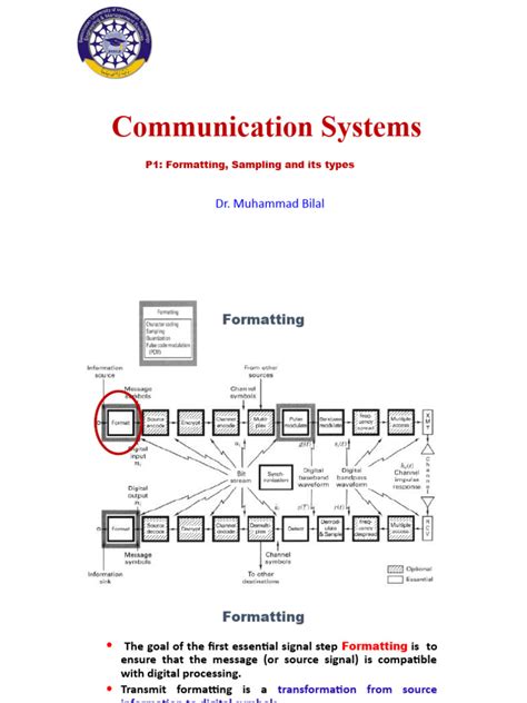 Comm Sys Lect 8 Pdf Sampling Signal Processing Modulation