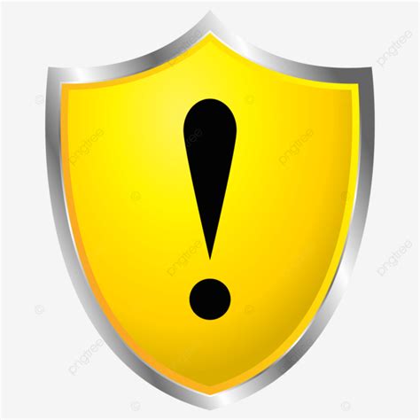 Yellow Warning Protection Shield Clipart Design Shield Clipart